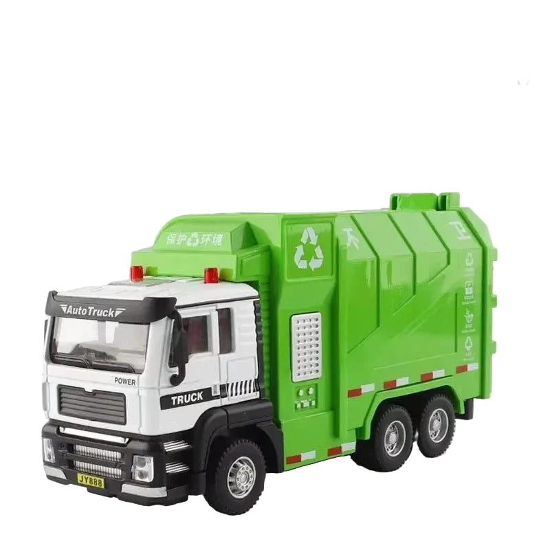 Diecast Street Sweeper & Garbage Truck – 1:50 Scale Light & Sound Toy ...