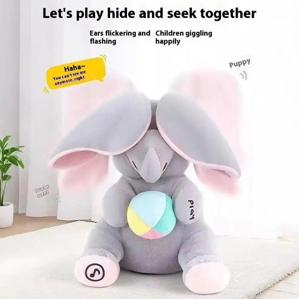 Singing Elephant Plush Toy – Interactive Hide & Seek Musical Toy ...