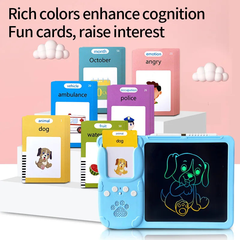 Talking Flash Cards with LCD Writing Tablet – Learn, Read & Write ...