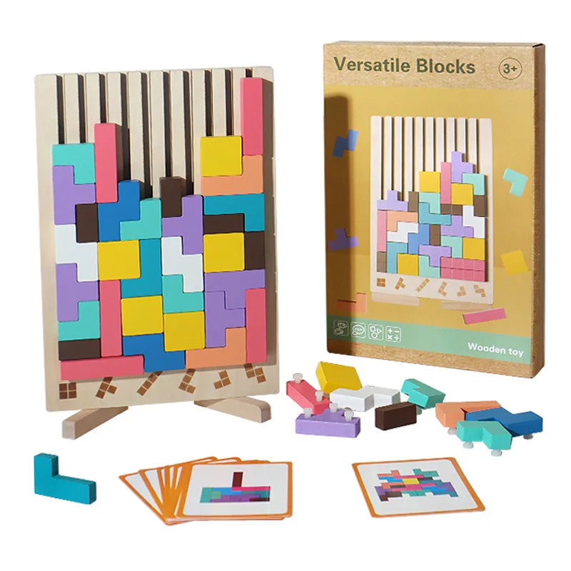 WoodMind 3D Wooden Logic Puzzle Building Blocks – mylovely-baby