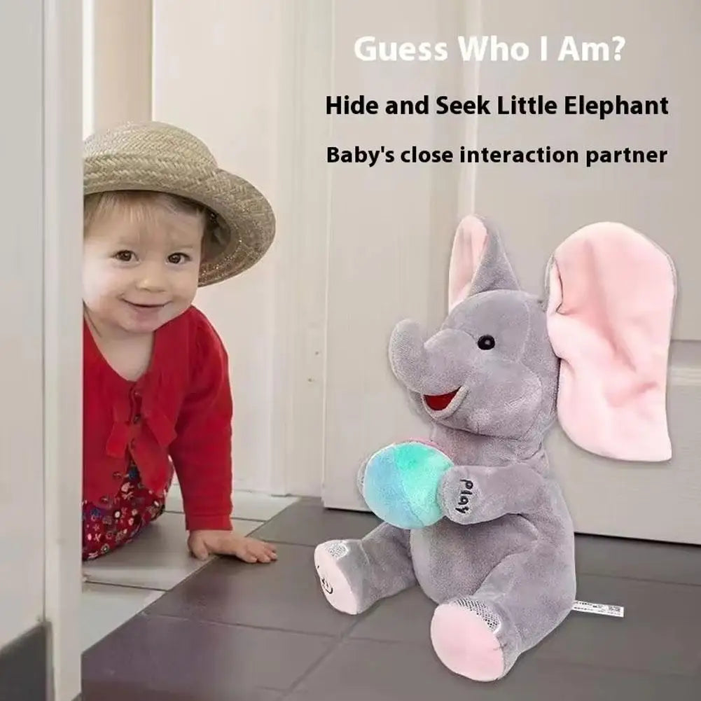 Singing Elephant Plush Toy – Interactive Hide & Seek Musical Toy ...