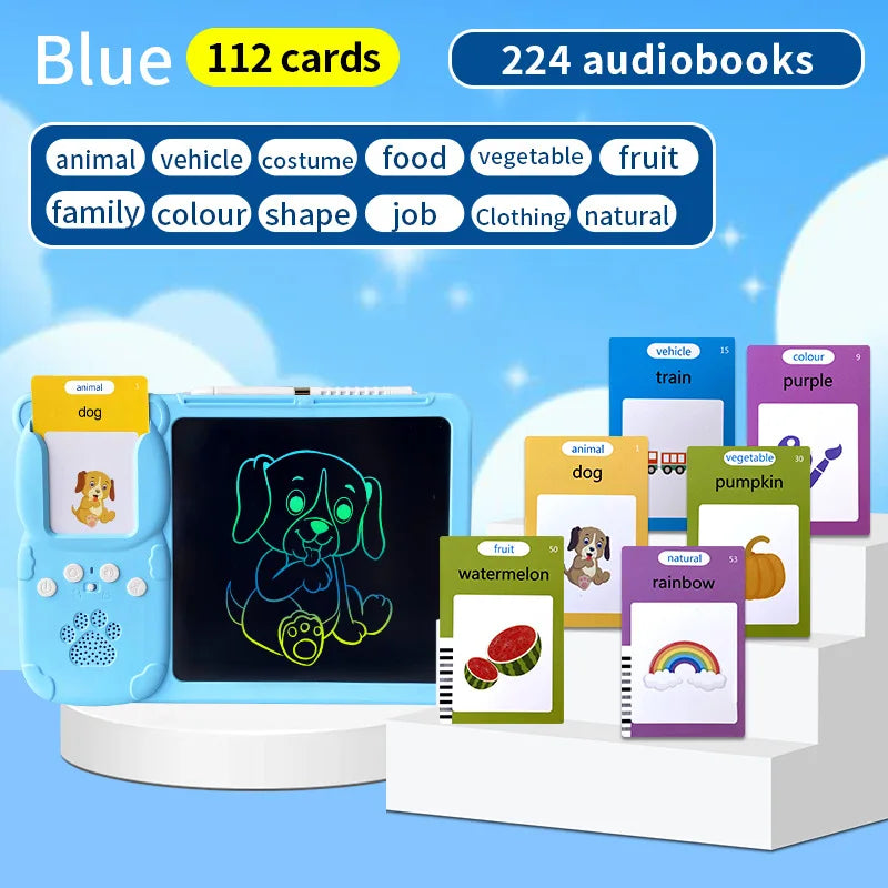 Talking Flash Cards with LCD Writing Tablet – Learn, Read & Write ...